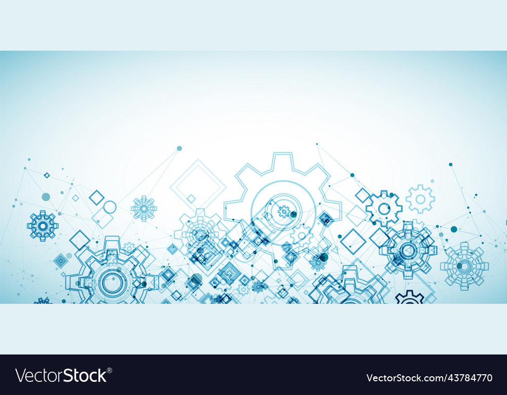 Abstract blue technological background structure Vector Image