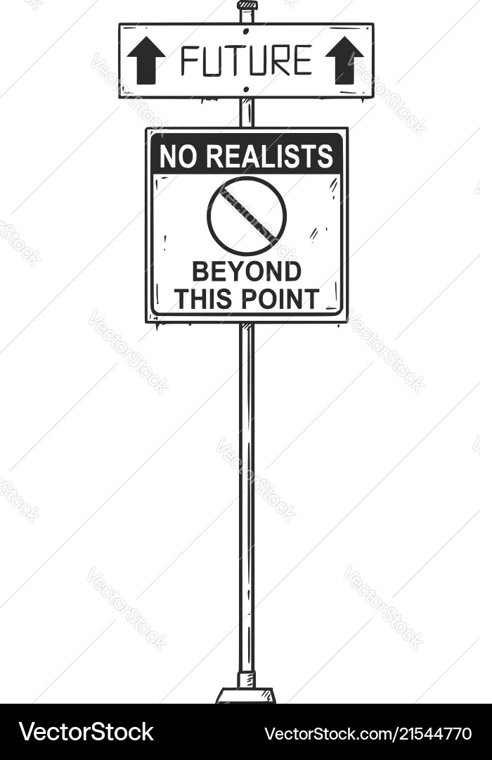 Artistic drawing traffic arrow sign Royalty Free Vector