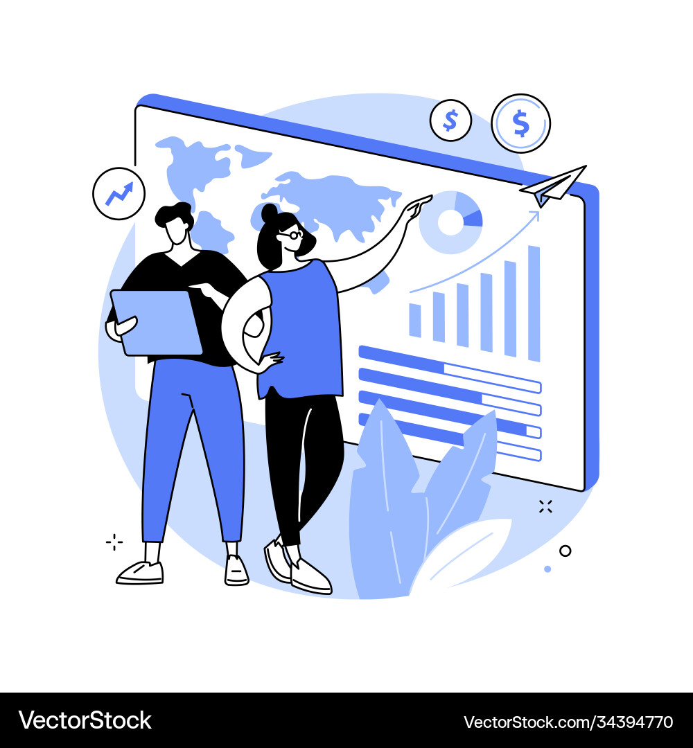 Business statistics abstract concept Royalty Free Vector