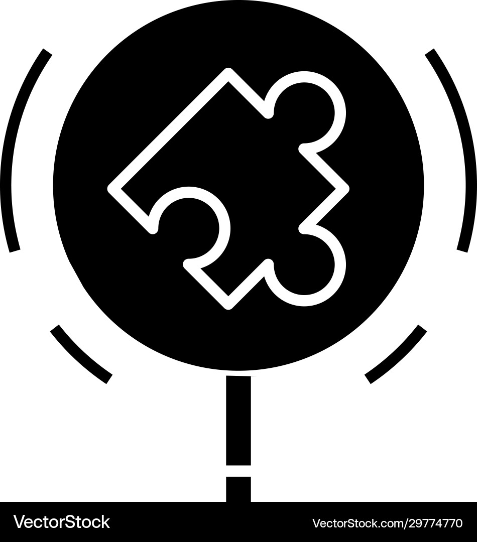 Detail search black icon concept Royalty Free Vector Image