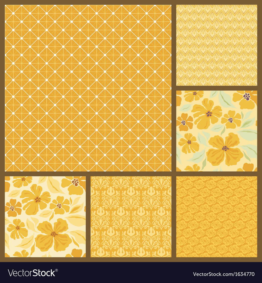 Gold patterns Royalty Free Vector Image - VectorStock