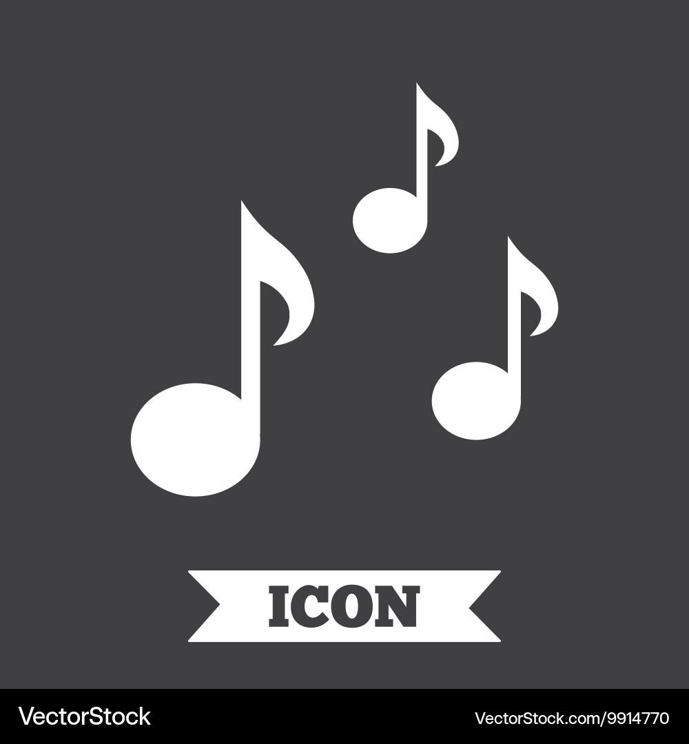 Music notes sign icon musical symbol Royalty Free Vector