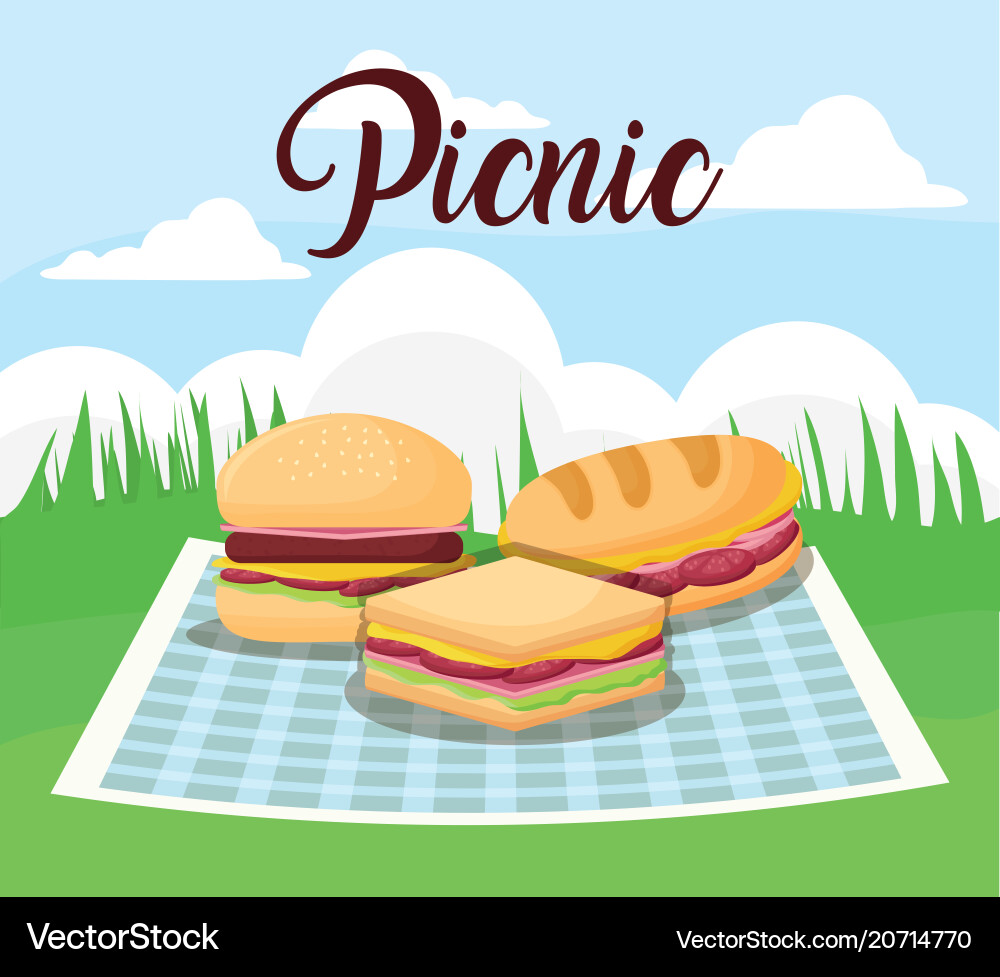 Picnic and food design Royalty Free Vector Image