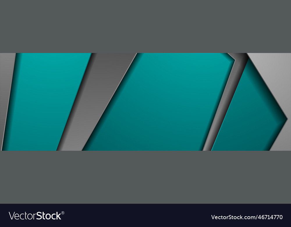 Turquoise grey geometric material abstract Vector Image