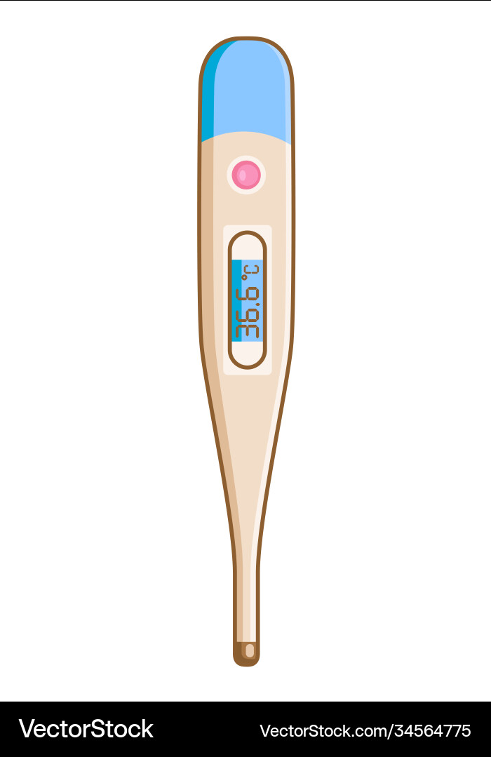 Electronic medical thermometer isolated on white Vector Image