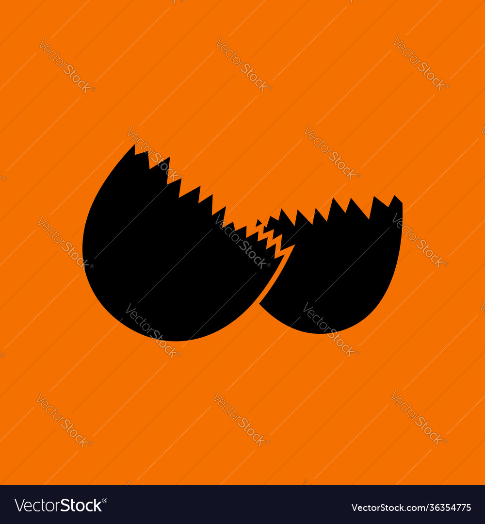 Empty egg shell icon Royalty Free Vector Image