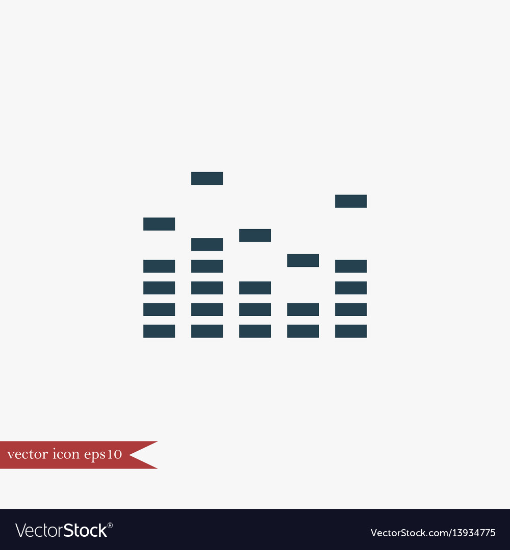 Equalizer icon simple Royalty Free Vector Image