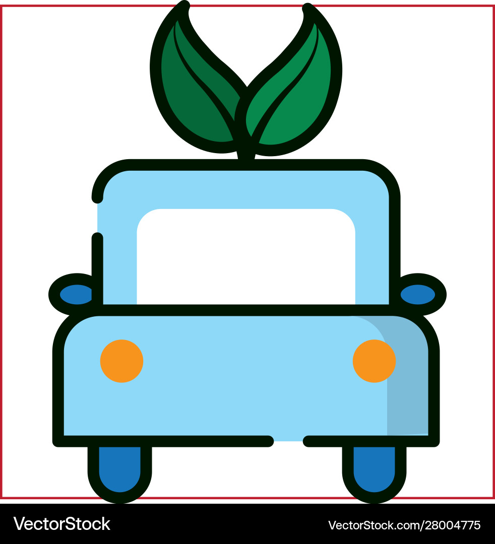 Isolated ecology and bio car design Royalty Free Vector
