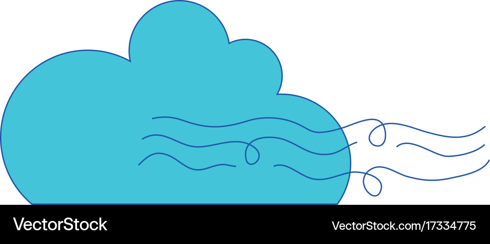 Schöne Wolke mit frischem Windwetter Lizenzfreier Vektor