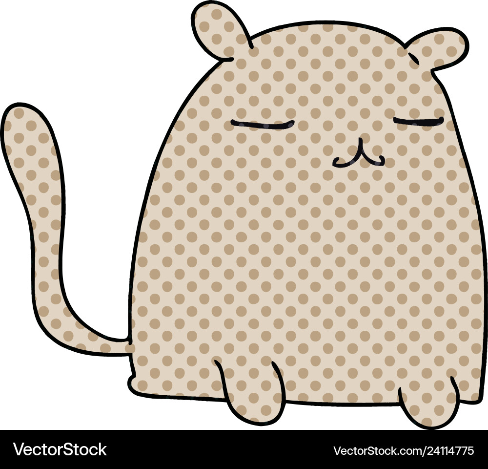 Quirky comic book style cartoon cat Royalty Free Vector