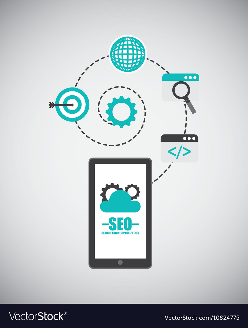 Search engine optimization flat icons Royalty Free Vector