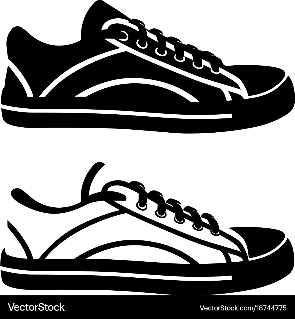 Shoes in on white background Royalty Free Vector Image
