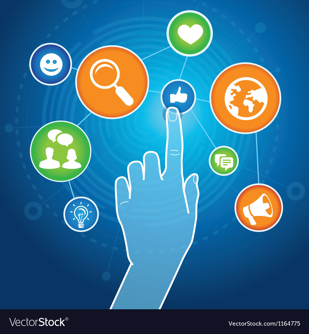 Touchscreen concept Royalty Free Vector Image - VectorStock