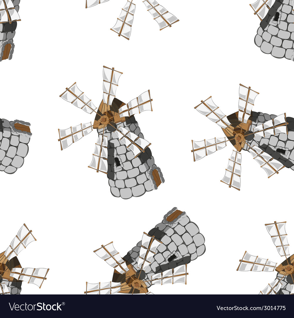 Windmill Royalty Free Vector Image - VectorStock