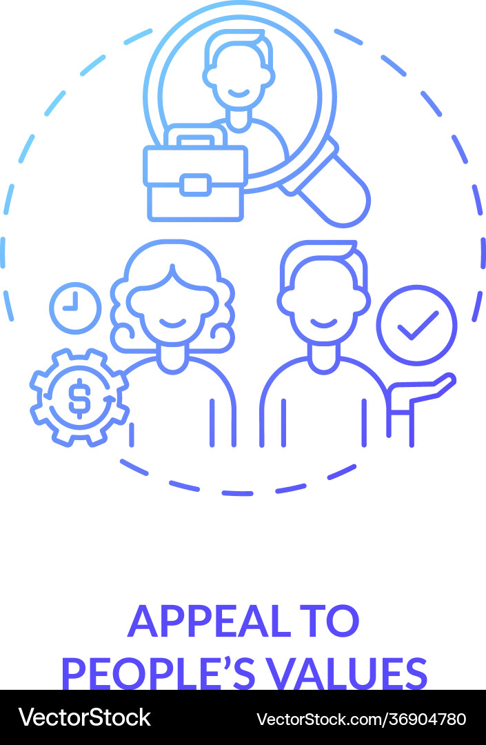 Appeal to values people concept icon Royalty Free Vector