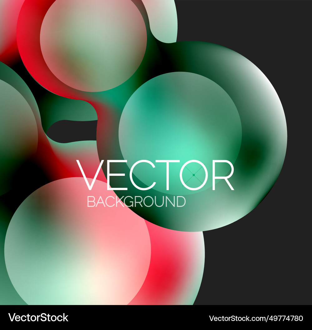 Beautiful flowing round shapes and circles Vector Image