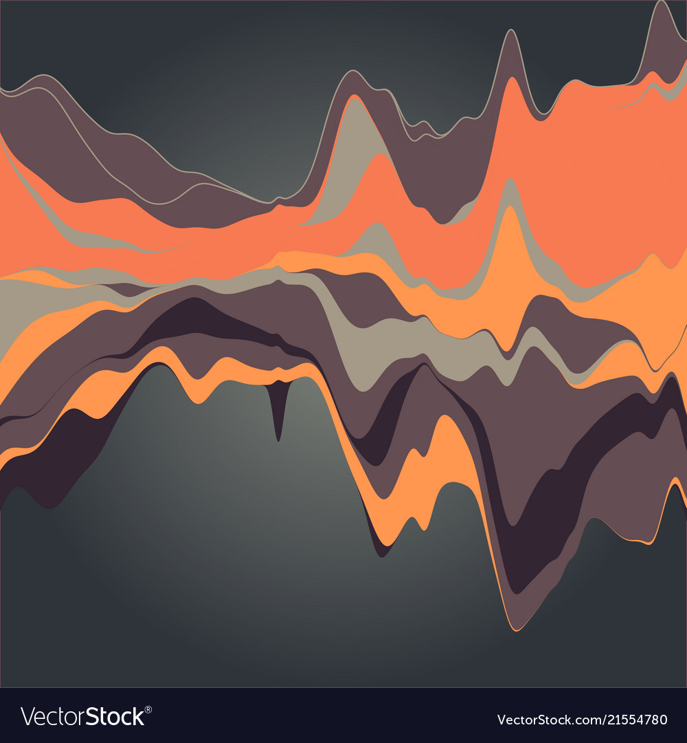 Big data visualization streamgraph futuristic Vector Image