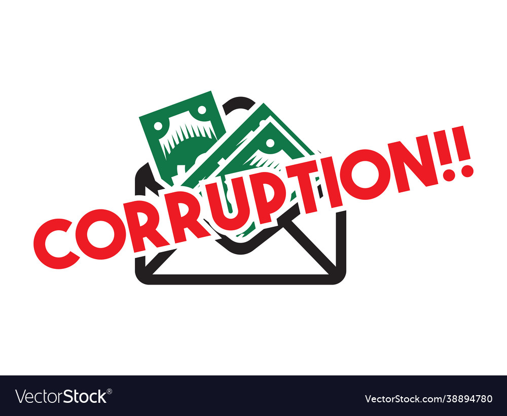 Corruption concept Royalty Free Vector Image - VectorStock