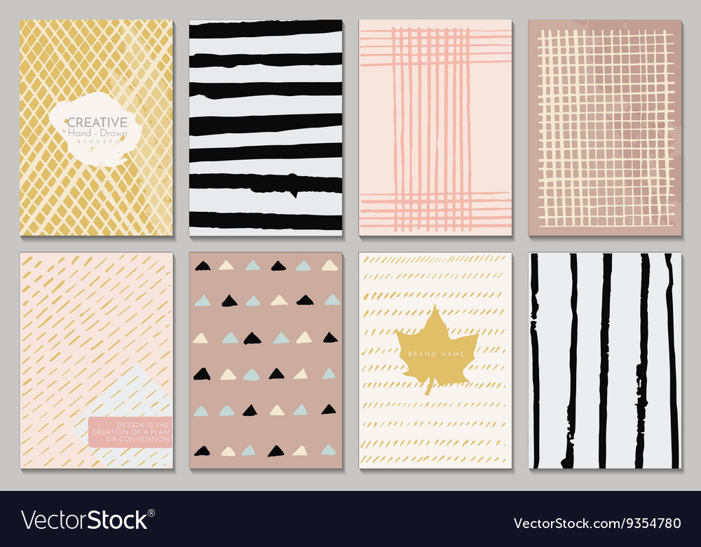 Creative template cards Royalty Free Vector Image