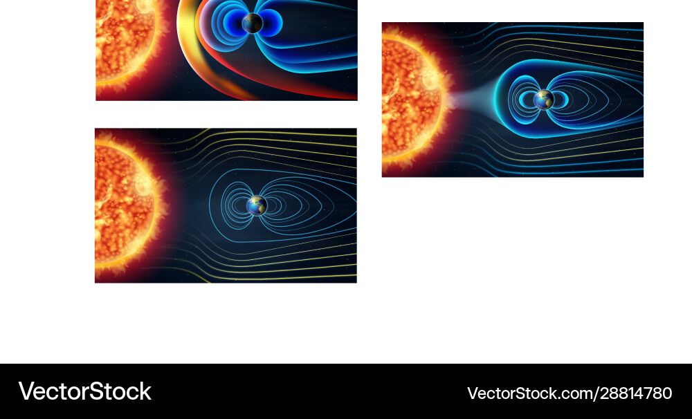 Diagram showing hot wave from sun Royalty Free Vector Image
