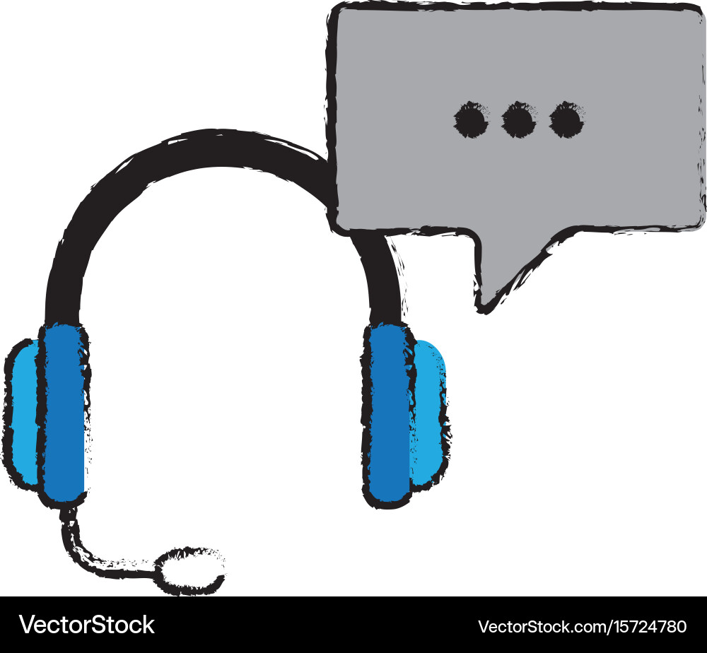 Headphones technology volume music listen Vector Image