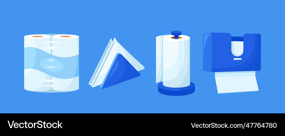 Hygiene paper items include toilet paper tissues Vector Image