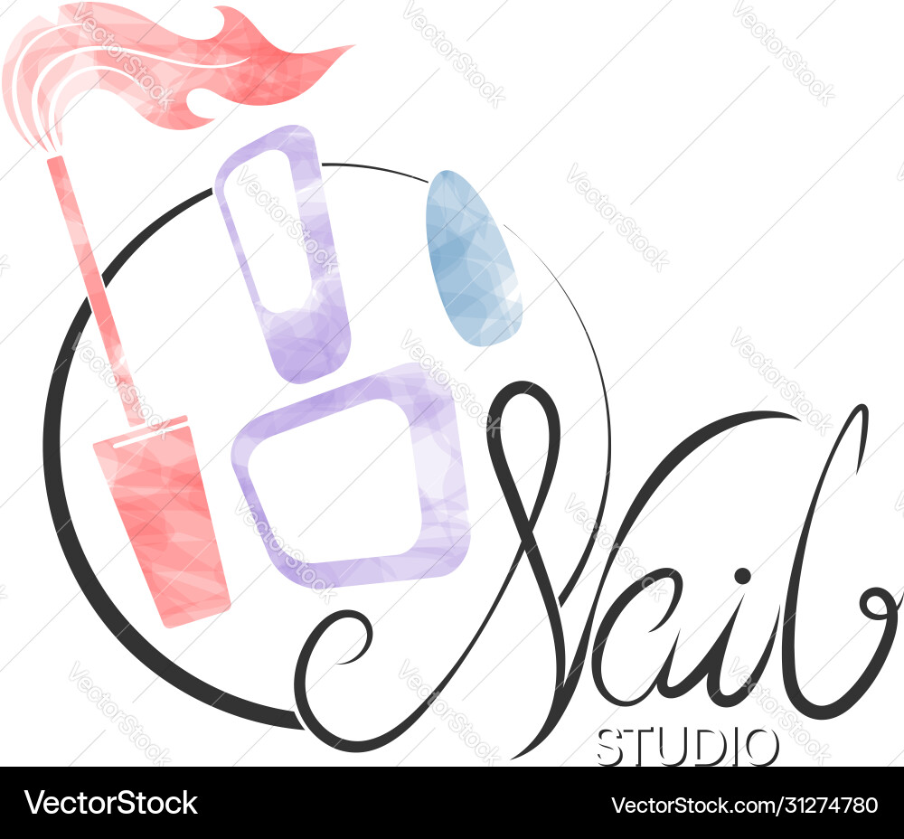 Nail manicure care symbol Royalty Free Vector Image