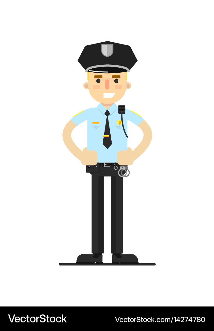 Police officer in uniform Royalty Free Vector Image