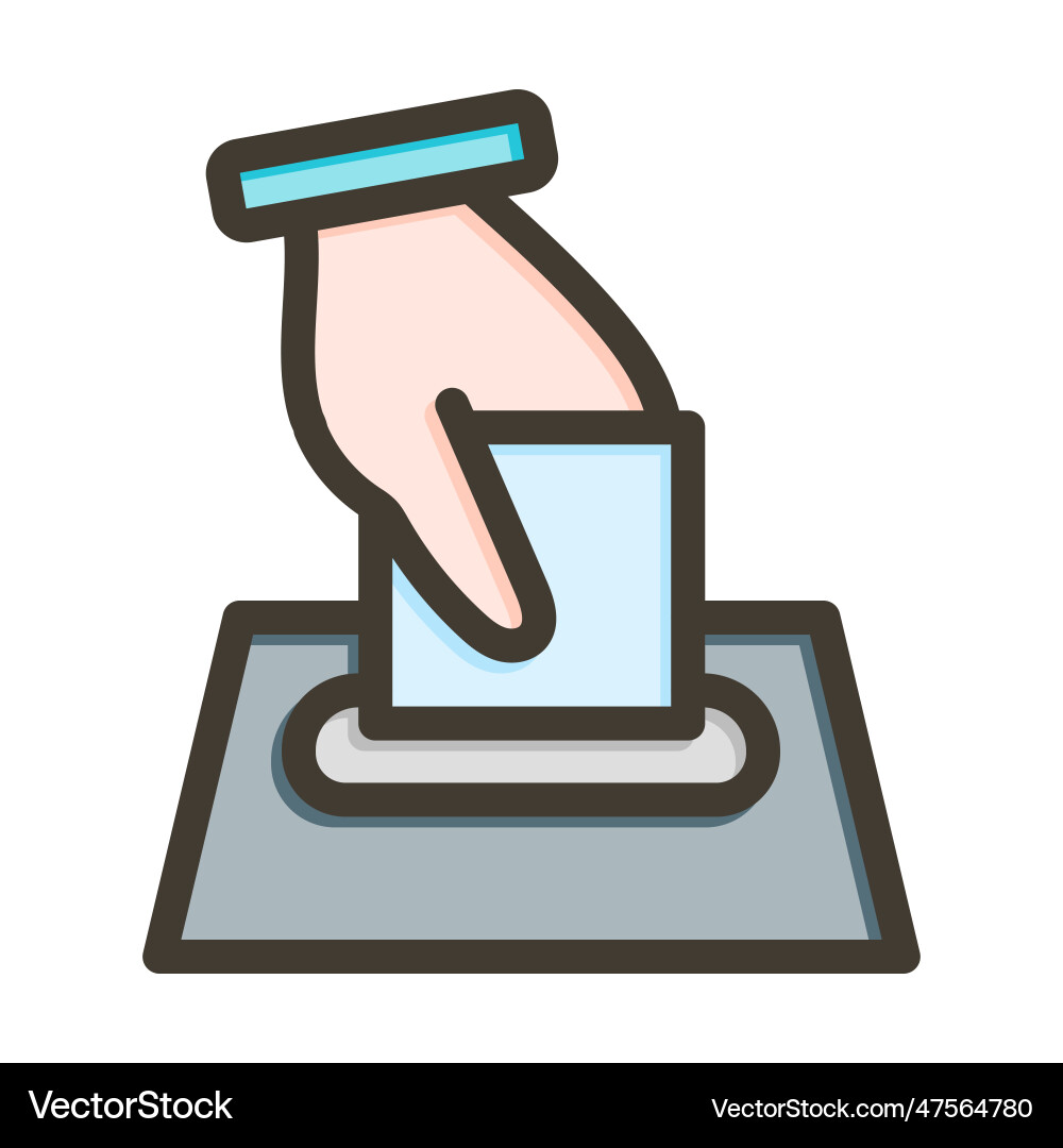 Voting thick line filled colors for personal and Vector Image