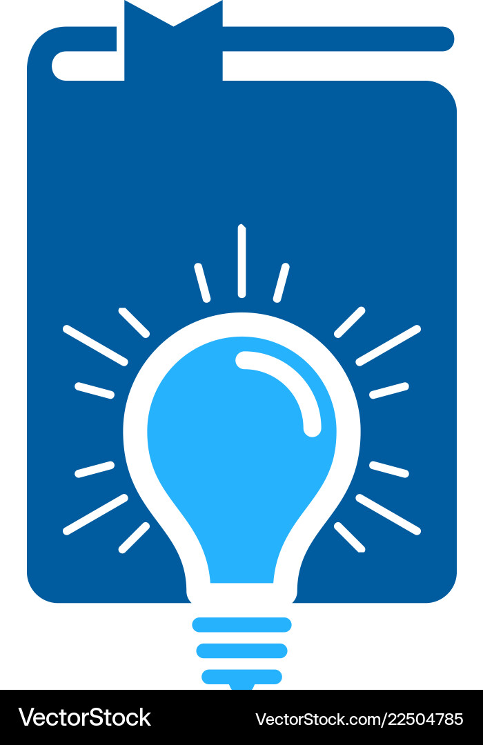 Bulb book logo icon design Royalty Free Vector Image