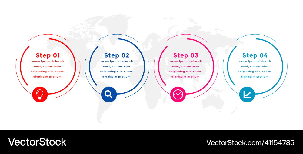 Circular line business infographic template design