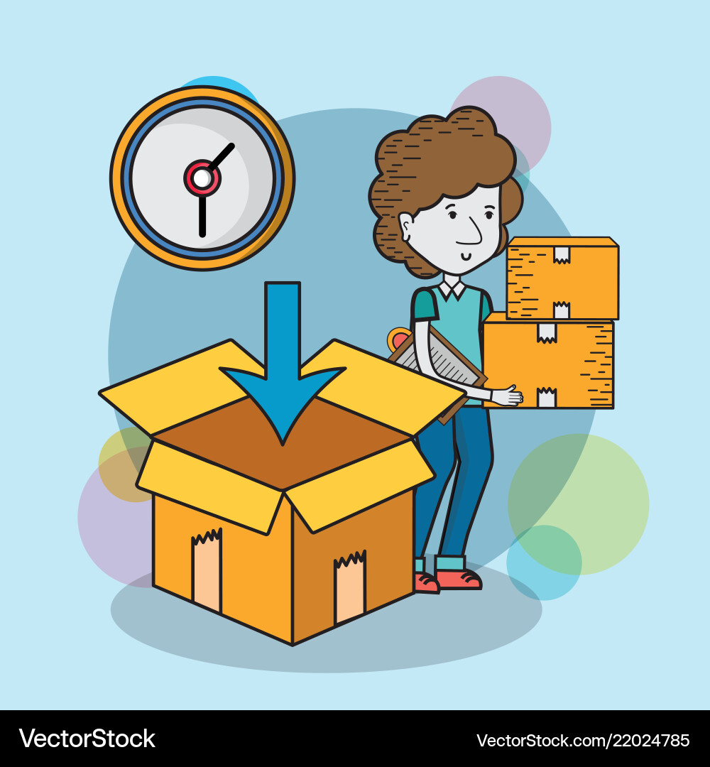 Delivery and courier cartoons Royalty Free Vector Image