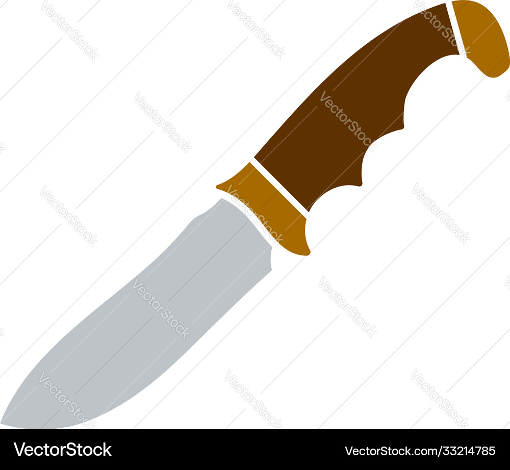 Icon hunting knife ui colors Royalty Free Vector Image