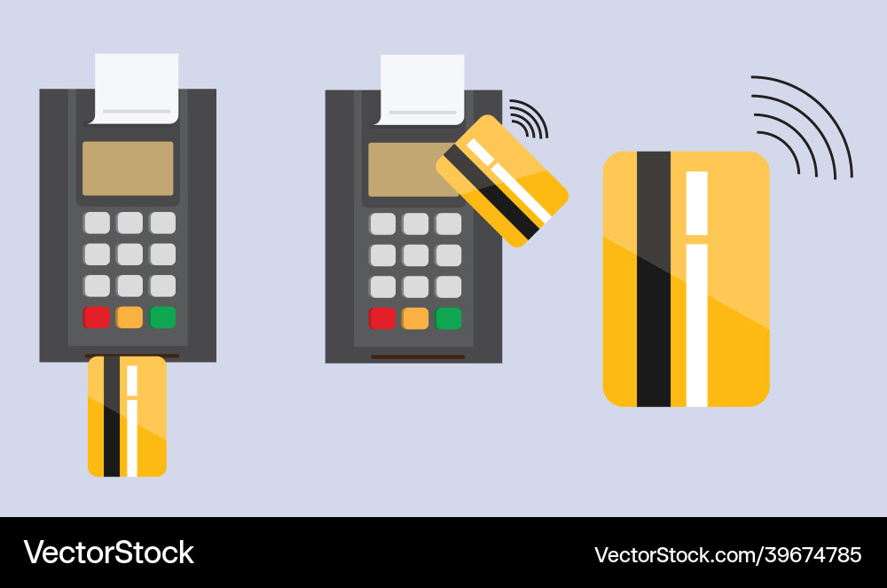 Nfc card icon contactless payment Royalty Free Vector Image