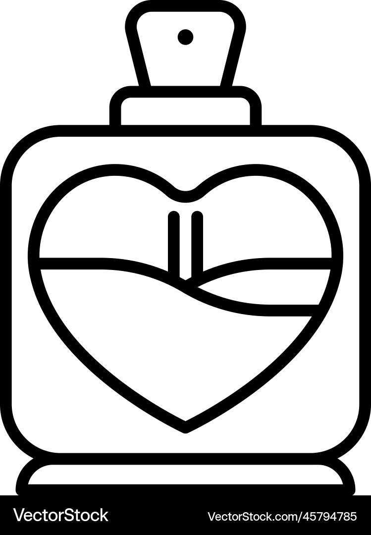 Perfume bottle icon valentines day related Vector Image