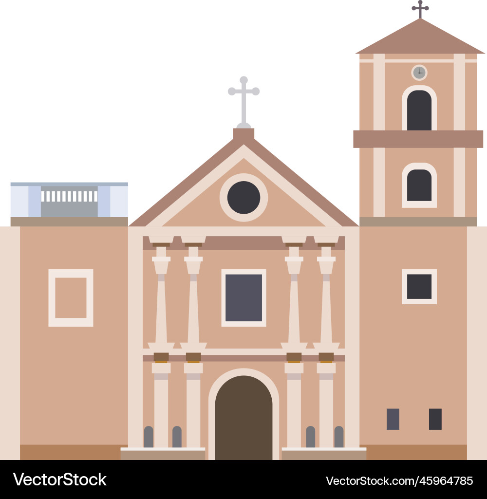 Philippines travel church composition Royalty Free Vector