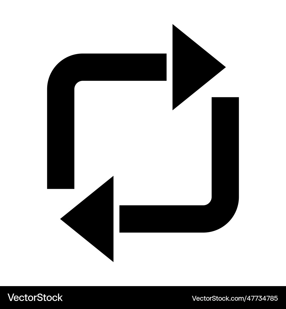 Repeat glyph icon for personal and commercial use Vector Image