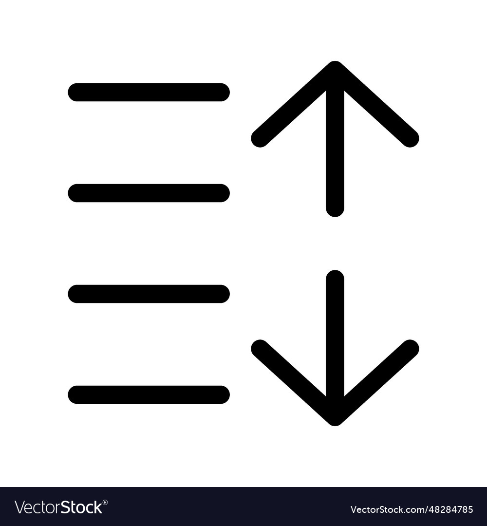 Sort icon Royalty Free Vector Image - VectorStock