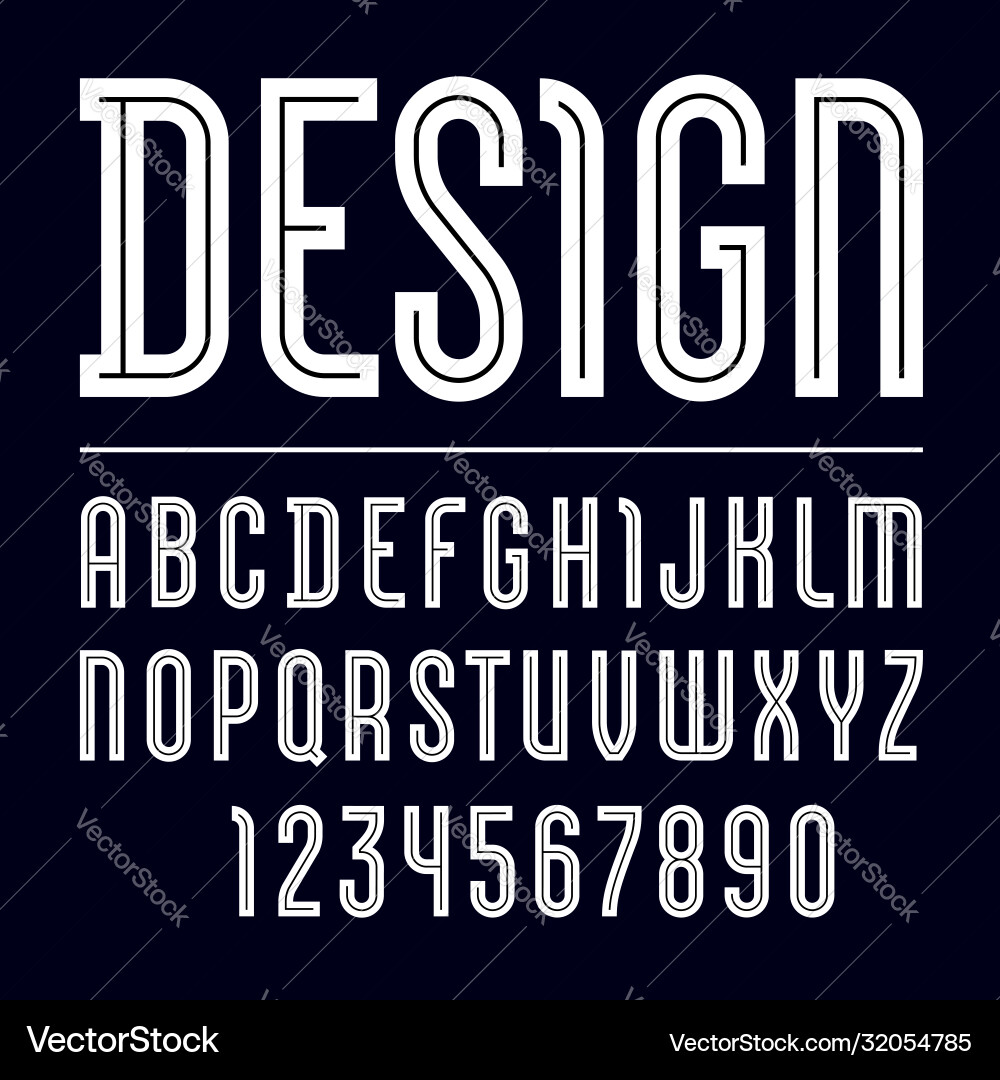 Trendy font bright modern alphabet uppercase Vector Image