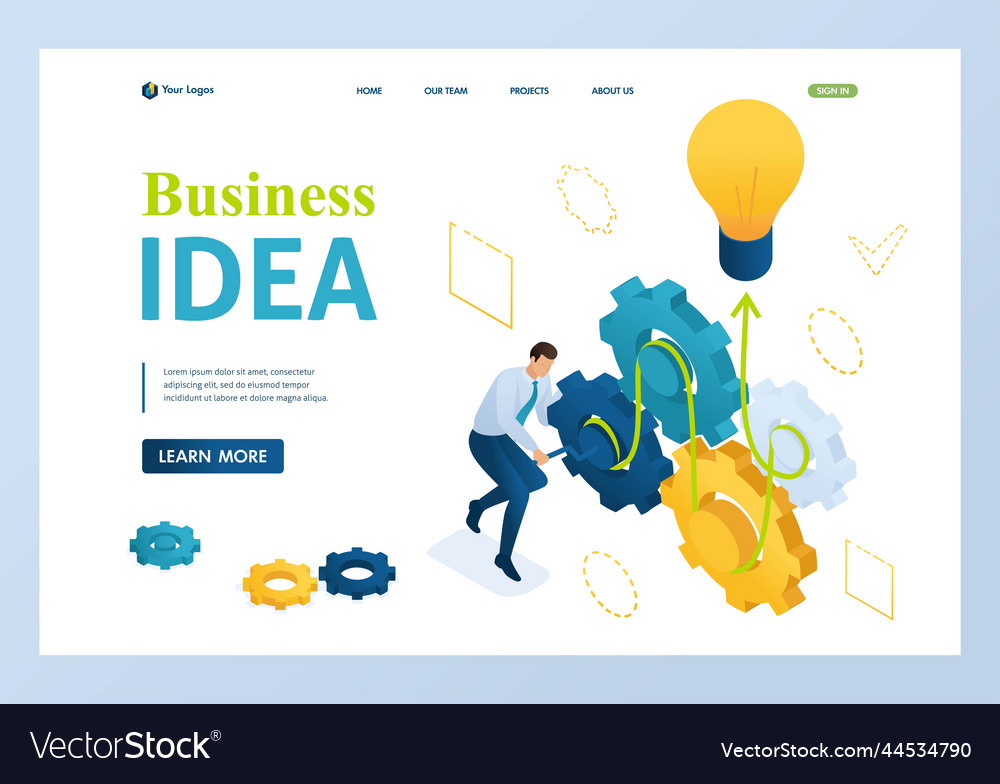 Entrepreneur develops a business idea twists Vector Image Entrepreneur develops a business idea twists Vector Image