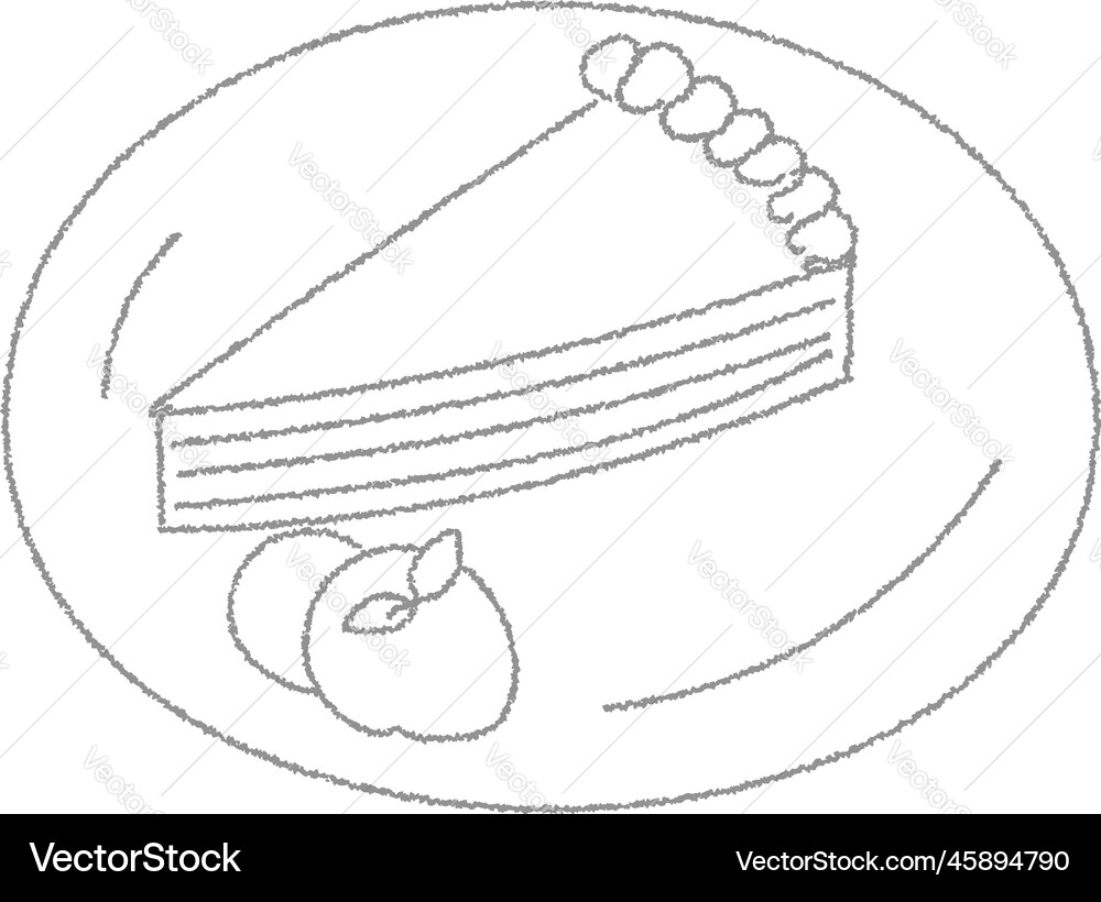 Food sweets cheese tart Royalty Free Vector Image