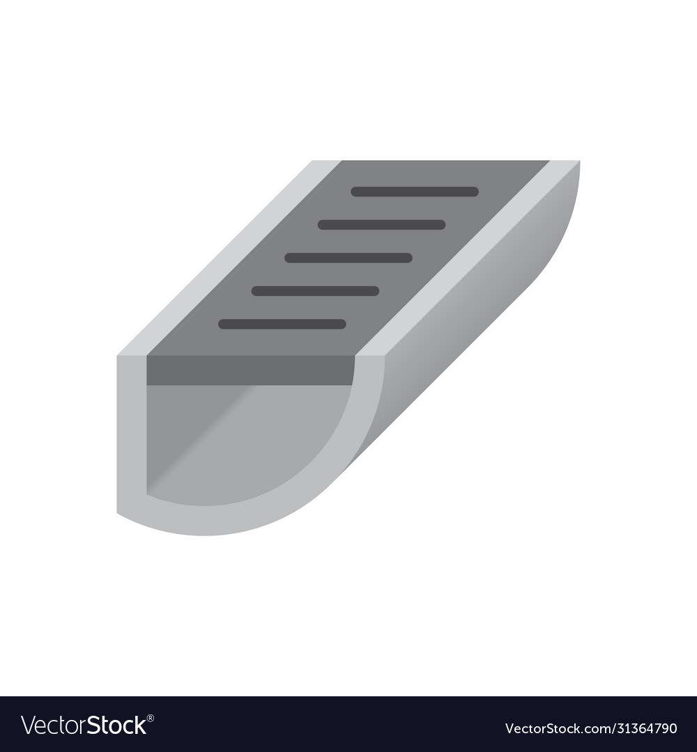 Gutter shape icon Royalty Free Vector Image - VectorStock