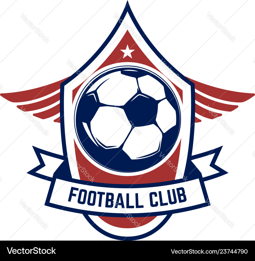 Soccer football emblems design element for logo Vector Image
