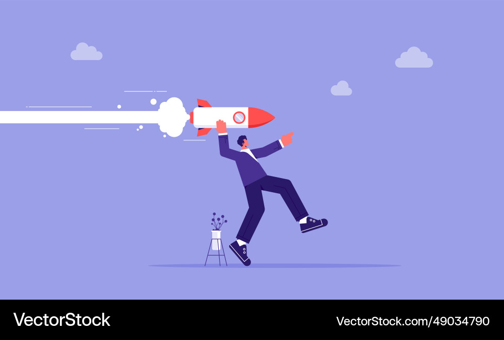 Startup and successful innovation business launch Vector Image