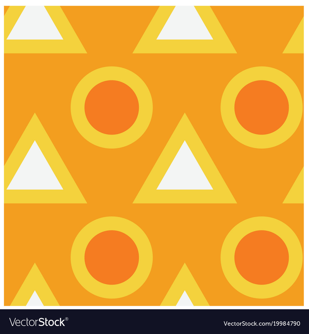 Triangles and circles fat and solid seamless Vector Image