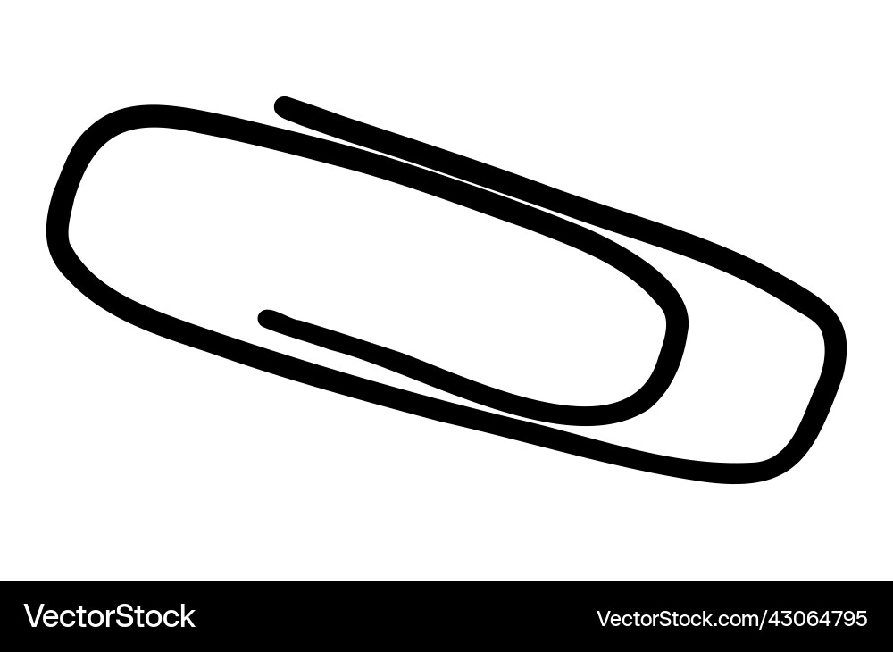 A paper clip isolated on white Royalty Free Vector Image