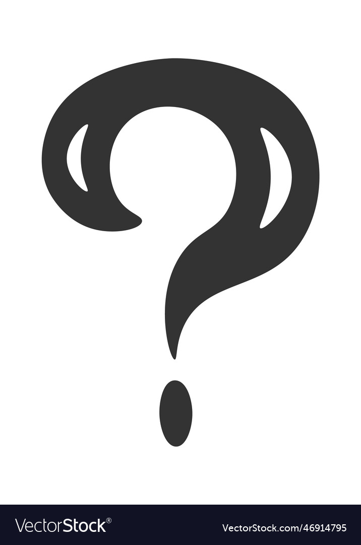 Comic question mark Royalty Free Vector Image - VectorStock