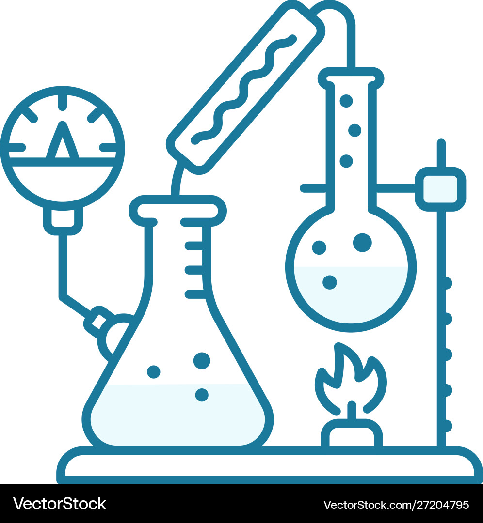 Distiller devices in a chemistry laboratory Vector Image