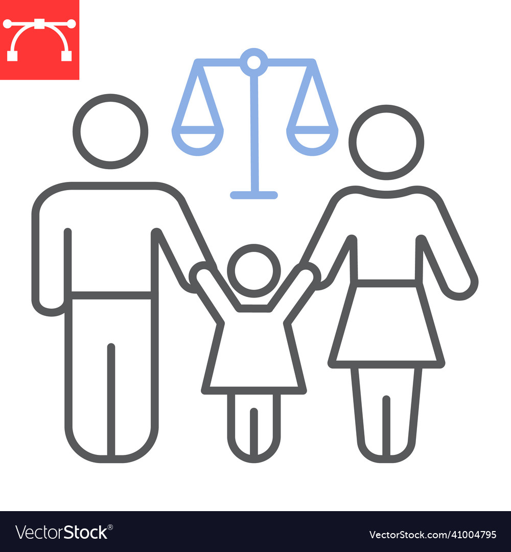 Family law line icon Royalty Free Vector Image Family law line icon Royalty Free Vector Image