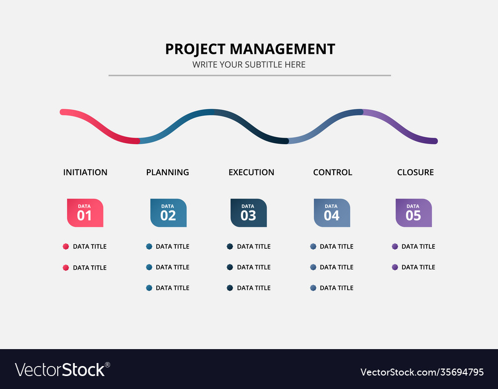 Project management infographic timeline template Vector Image